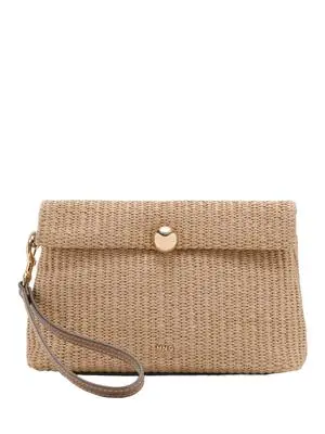 Mango Woven Flap Wristlet - Beige