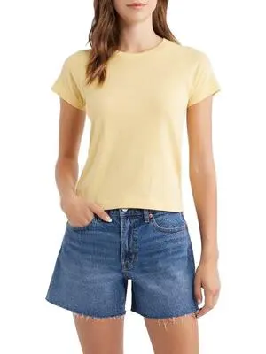 PISTOLA Ryn Ringer Cotton T-shirt - Light Tumeric