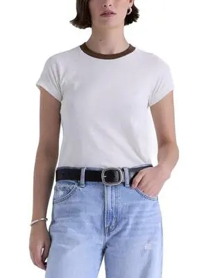 PISTOLA Ryn Ringer Cotton T-shirt - Soft White