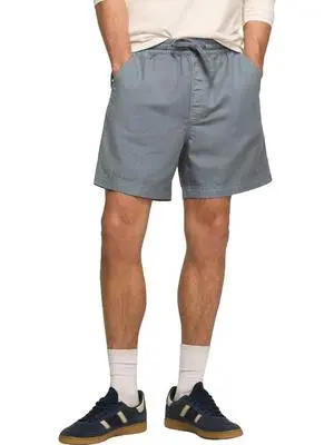 Lucky Brand Linen & Cotton Pull-on Shorts - Flint Stone