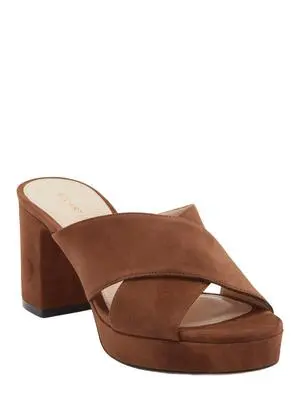 STUART WEITZMAN Dayna Platform Sandal - Cigar