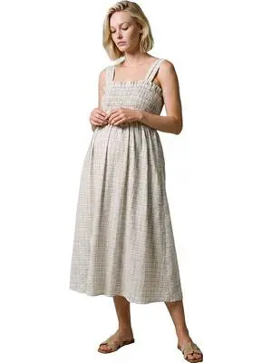 CACHE COEUR Maternity And Nursing Midi Smock Dress Alice - Multicolor