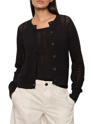Sanctuary Pointelle Cardigan - Black