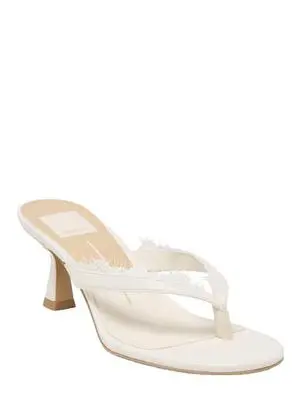 Dolce Vita Daksie Lace Trim Sandal - True White Leather