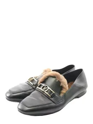 LOUIS VUITTON Square Toe Loafers - Black
