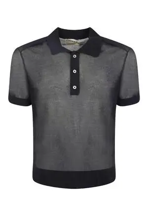 CARRER Semi-sheer Polo Shirt