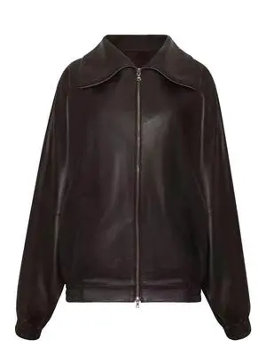 Adam Lippes Presley Bomber Jacket - Brown