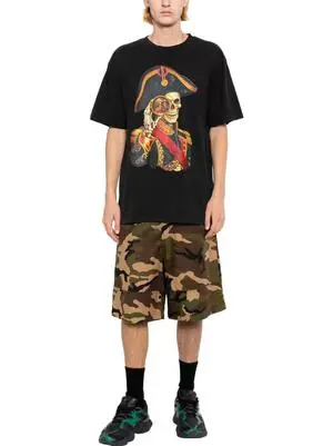 MELT Graphic-print Round Neck T-shirt - Black