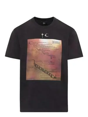 THUG CLUB Fashion Hell Graphic-print Logo-plaque T-shirt - Black