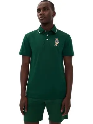 Rlx Ralph Lauren Air Tech Novelty Bear Polo - Moss Agate