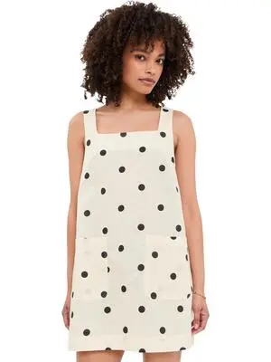 BLANKNYC BLANKNYC Polka Dot Square Neck Sleeveless Mini Dress