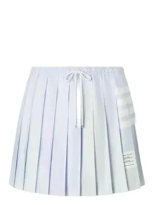 Thom Browne Drawstring Pleated Mini Skirt - Blue