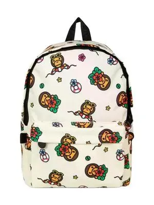 A BATHING APE Baby Milo® Store Graphic Print Backpack - Neutrals