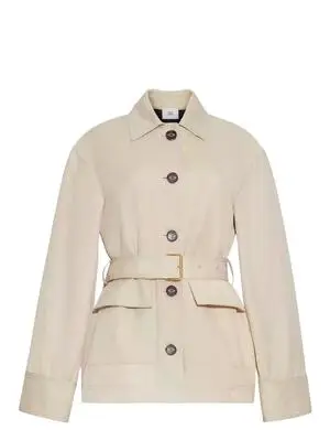 Adam Lippes Belted Military Jacket - Neutrals