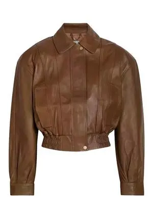 Ronny Kobo Samson Leather Jacket - Brown