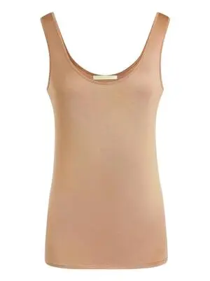 12 STOREEZ Cassiopeia Silk Jersey Top Neutrals