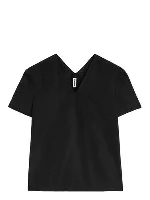 JIL SANDER V-neck T-shirt - Black