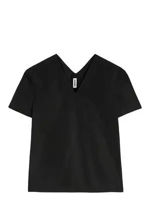 JIL SANDER V-neck T-shirt - Black