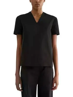JIL SANDER V-neck T-shirt - Black
