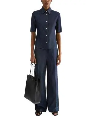 JIL SANDER Chambray Shirt - Blue
