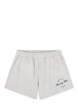 SPORTY & RICH Beverly Script Shorts - Grey