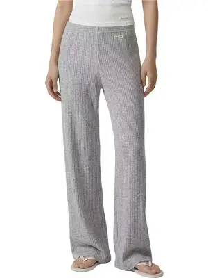 SPORTY & RICH Logo Patch Trousers - Grey