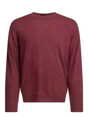 Zegna Marl Knit Crew-neck Sweater - Red