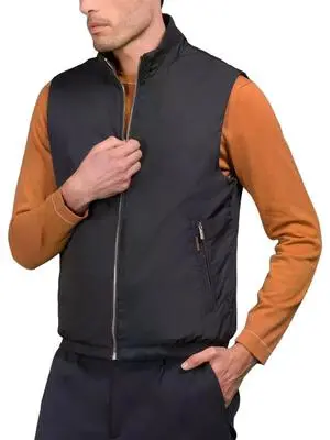 MOORER Fioresi Reversible Gilet - Blue