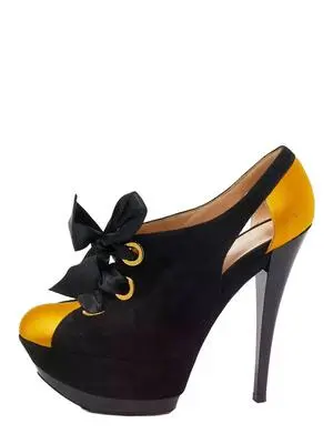 Casadei Lace-up Platform Ankle Boots - Black