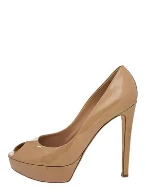 Dior 140mm Patent Heeled Pumps - Neutrals