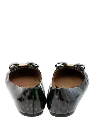 FERRAGAMO Vara Bow Detail Ballet Flats - Black