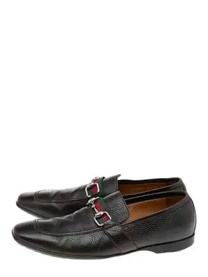 Gucci Horsebit Web Loafers - Brown