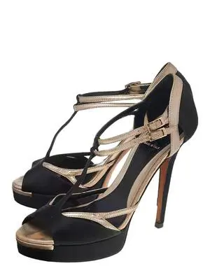 Fendi T-strap Platform Sandals - Black