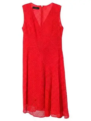 Carolina Herrera Lace Mini Dress - Red