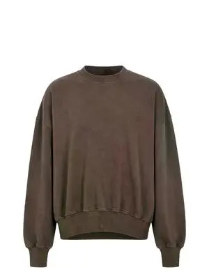 ROADLESS Crew Neck Cotton Sweatshirt - Brown