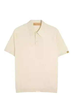 NOW YOU LIVE Pickwell Button Short-sleeve Polo Shirt - Neutrals