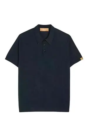 NOW YOU LIVE Pickwell Button-fastening Polo Shirt - Blue