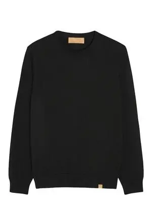 NOW YOU LIVE Croft Crew Neck Sweater - Black