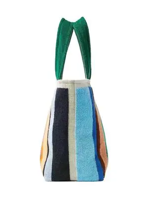 Versace Medusa Striped Tote Bag - Blue