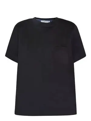 Sacai Pleated-back T-shirt - Black