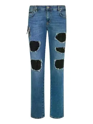 Philipp Plein Rockstar Ripped Jeans - Blue