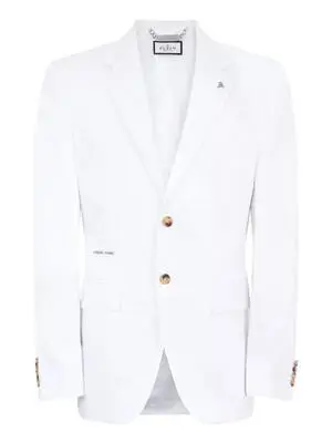 Philipp Plein Gigolo Fit Linen Blazer - White