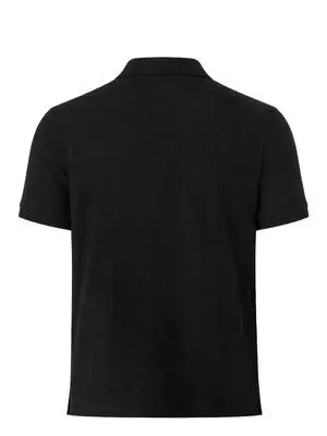 Guess Short-sleeve Logo-patch Polo Shirt - Black