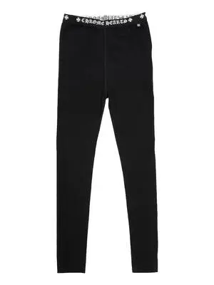 Chrome Hearts Logo-waistband Leggings - Black