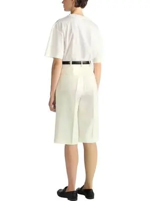THE ARKOW Thea Pressed-crease Shorts - Neutrals