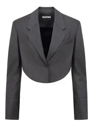 THE ARKOW Kate Cropped Blazer - Grey