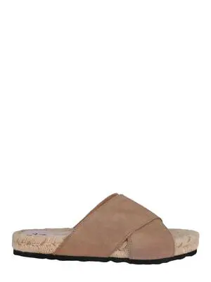 Manebí Crossover Strap Suede Sandals - Brown