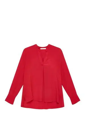Malìparmi Crepe V-neck Shirt - Red