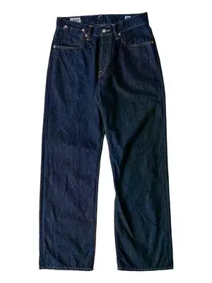 NBDN DENIM Sashiko-patch Straight-leg Jeans - Blue