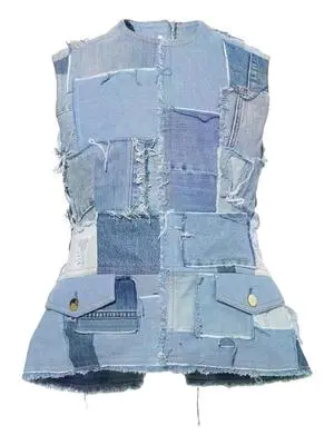MERYLL ROGGE Patchwork Sleeveless Top - Blue